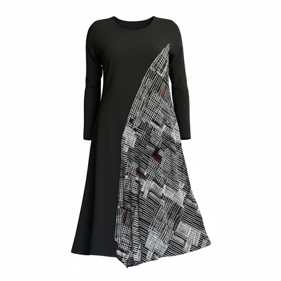 Sun Kim | Dresses | Sun Kim Black White Knit Dress Size Large | Poshmark